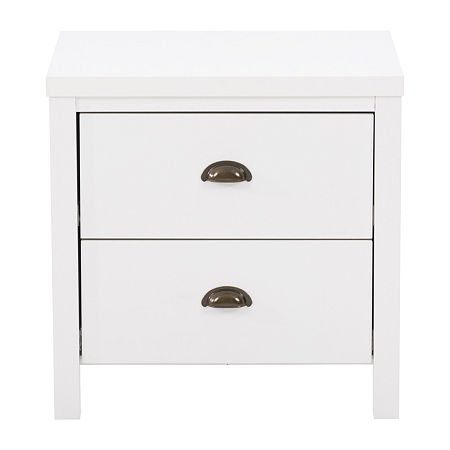 Click here for Corliving Boston 2-Drawer Nightstand  One Size  Wh... prices