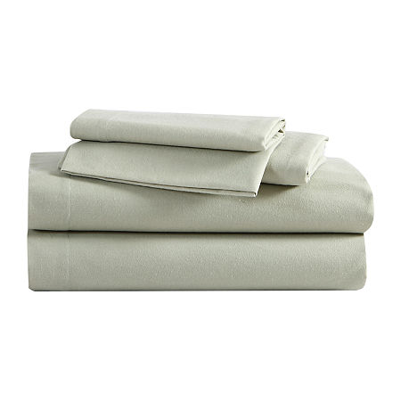 Eddie Bauer Solid Cotton Flannel Sheet Set