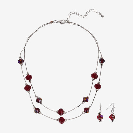 Click here for Mixit Silver Tone And Red Womens 3-pc. Jewelry Set... prices