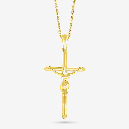 Click here for Womens 10K Gold Cross 18 Inch Pendant Necklace  On... prices
