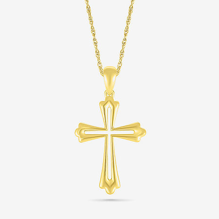 Click here for Womens 10K Gold Cross 18 Inch Pendant Necklace  On... prices