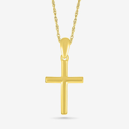 Click here for Womens 10K Gold Cross 18 Inch Pendant Necklace  On... prices