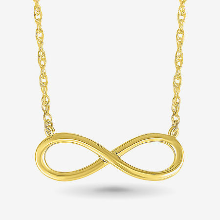 Click here for Womens 10K Gold Infinity 18 Inch Pendant Necklace... prices