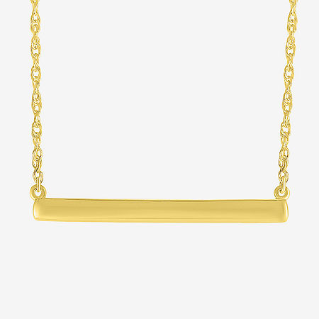 Click here for Womens 10K Gold Bar 18 Inch Pendant Necklace  One... prices