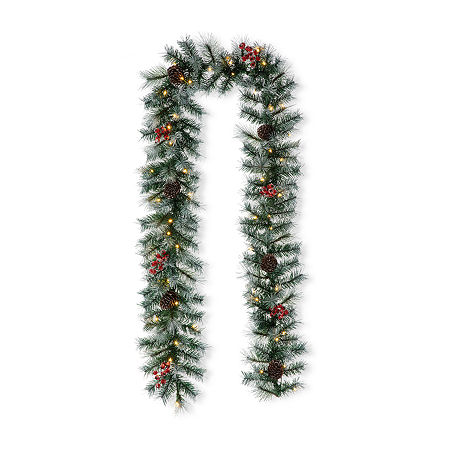 Click here for Glitzhome 9ft Pre-Lit Red Berries Christmas Indoor... prices