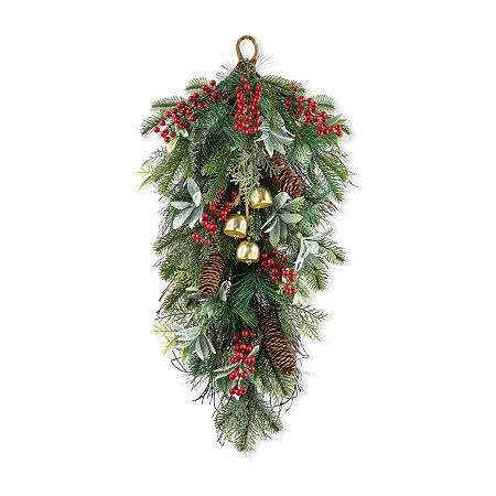 Click here for Glitzhome 2.2ft Berry Pinecone And Bell Teardrop S... prices