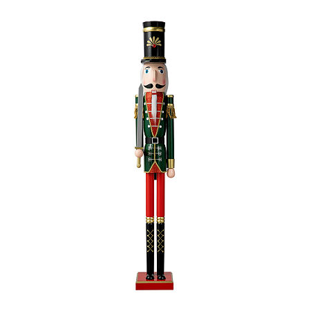 Glitzhome Wooden Christmas Soldier Nutcracker  42 H - Multi