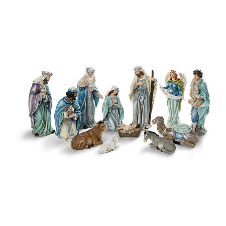 Click here for Glitzhome 12pcs Figurine Nativity Set  One Size  B... prices