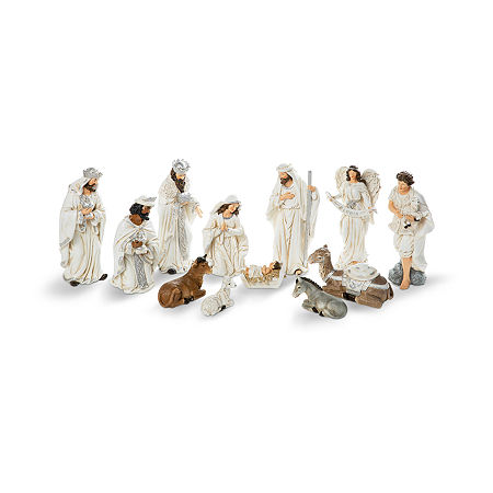 Click here for Glitzhome 12pcs Figurine Nativity Set  One Size  W... prices