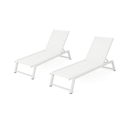 Click here for Belle Adjustable 2-pc. Lounge Chair  One Size  Whi... prices