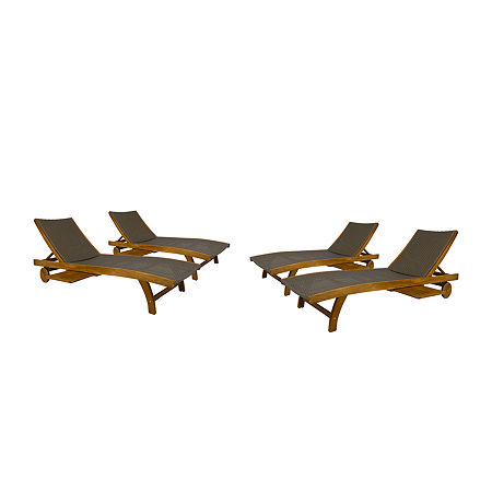 Click here for Banzai Adjustable 4-pc. Lounge Chair  One Size  Br... prices
