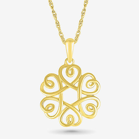 Click here for Womens 10K Gold Knot 18 Inch Pendant Necklace  One... prices