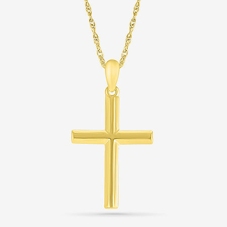 Click here for Womens 10K Gold Cross 18 Inch Pendant Necklace  On... prices