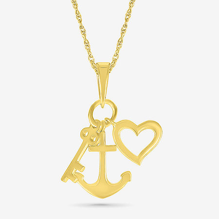 Click here for Womens 10K Gold 18 Inch Pendant Necklace  One Size prices