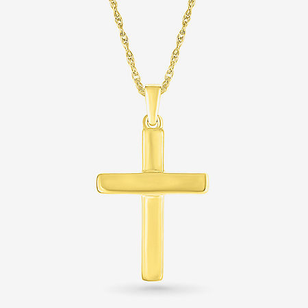 Click here for Womens 10K Gold Cross 18 Inch Pendant Necklace  On... prices