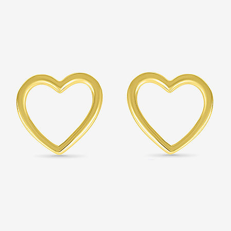 Click here for 10K Gold 8.1mm Heart Stud Earrings  One Size prices