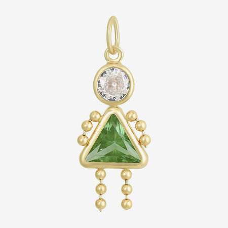 Click here for 10K Gold August Birthstone Babies Girl Charm  One... prices