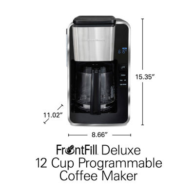 Hamilton Beach Frontfill Deluxe 12 Cup Programmable Coffee Maker 46321 ...