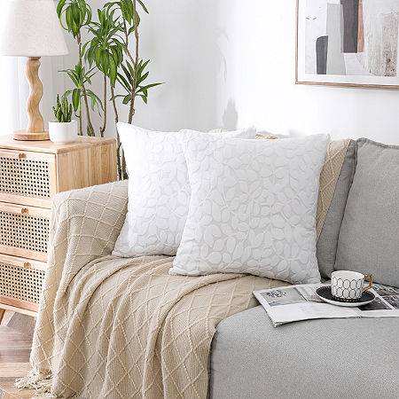 Click here for Regal Home Cut Leaf Square Throw Pillow  One Size... prices