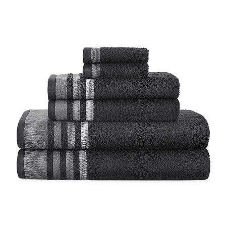 Click here for Home Expressions Solid & Stripe Bath Towel  One Si... prices