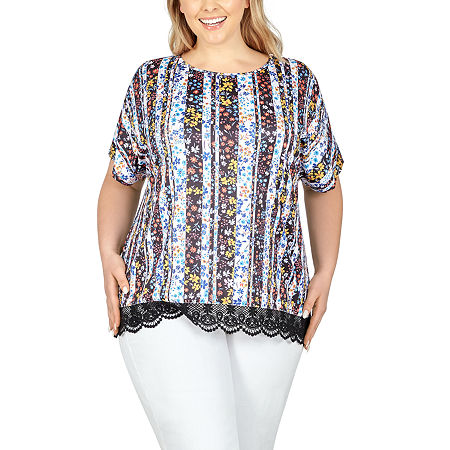 Click here for Larky Lark Womens Plus Scoop Neck Short Sleeve T-S... prices