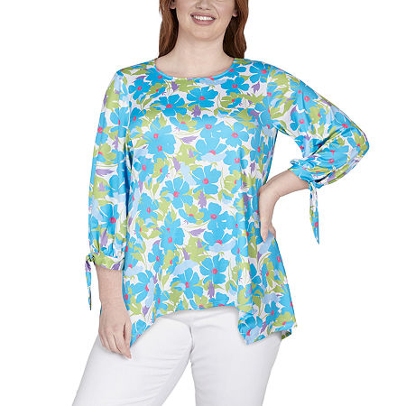 Click here for Larky Lark Womens Plus Crew Neck 3/4 Sleeve T-Shir... prices