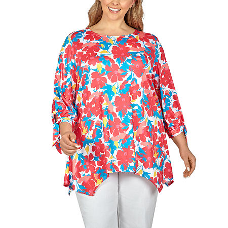 Click here for Larky Lark Womens Plus Crew Neck 3/4 Sleeve T-Shir... prices