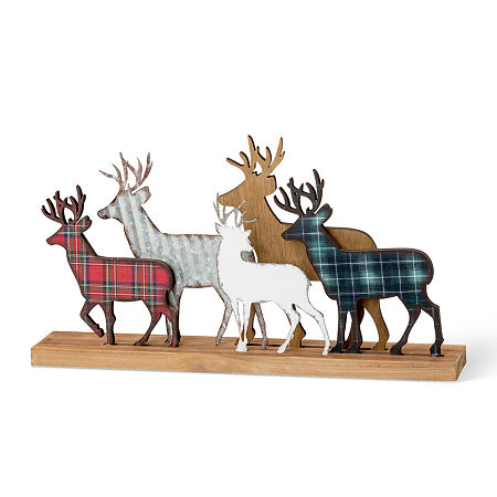 Click here for Glitzhome Galvanized Reindeer Christmas Tabletop D... prices
