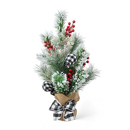 Click here for Glitzhome 1.75ft Flocked Pine Berries Christmas Ta... prices
