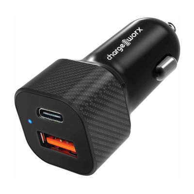Chargeworx Dual USB/USB-C Car Charger CHA-CX3051BK, Color: Black - JCPenney