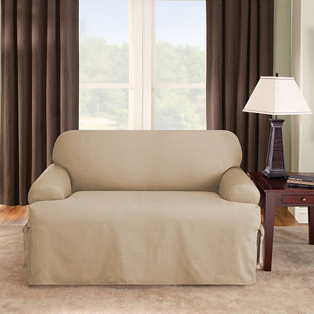 Click here for Sure Fit Duck T Cushion Loveseat Slipcover  One Si... prices