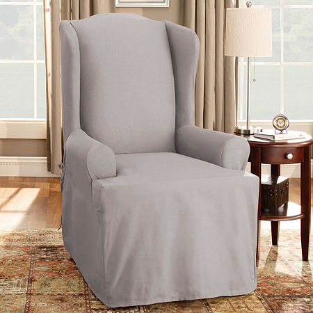 Click here for Sure Fit Duck Wing Wing Chair Slipcover  One Size... prices