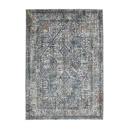 Amer Rugs Vermont Chelsea 27 x 8 Runner Area Rug - Gray  Ivory