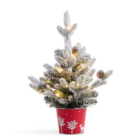 Click here for North Pole Trading Co. 16in Flocked Christmas Tabl... prices