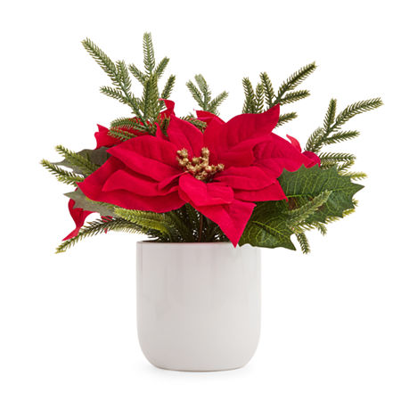 Click here for North Pole Trading Co. Red Poinsettia Floral Arran... prices