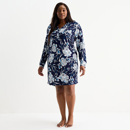 Click here for Liz Claiborne Womens Long Sleeve Plus Nightshirt... prices