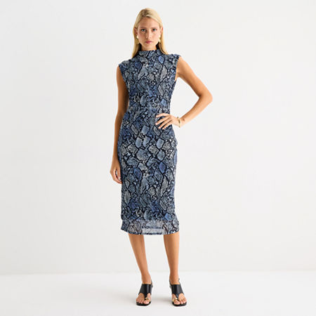 Click here for Worthington Womens Sleeveless Midi Abstract Bodyco... prices