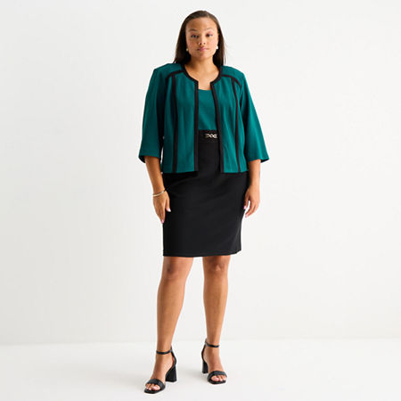 Click here for Studio 1 Womens Jacket Dress Plus  22w  Black prices