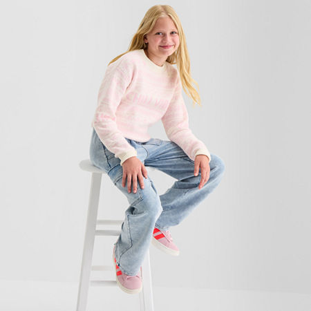 Click here for Vanilla Star Big Kid Girls Mid Rise Wide Leg Jean... prices