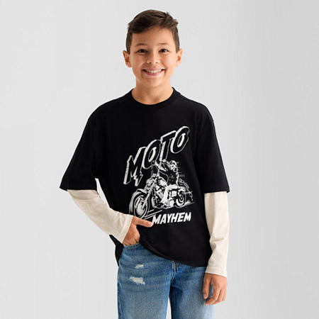 Click here for Thereabouts Little & Big Kid Boys Crew Neck Long S... prices
