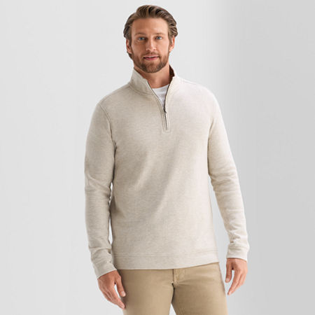 Click here for St. Johns Bay Pique Mens Mock Neck Long Sleeve Qua... prices