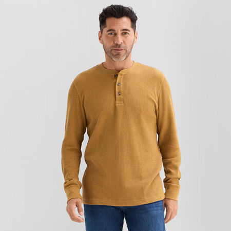 Click here for St. Johns Bay Waffle Mens Henley Neck Long Sleeve... prices