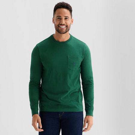 Click here for St. Johns Bay Sueded Jersey Mens Crew Neck Long Sl... prices