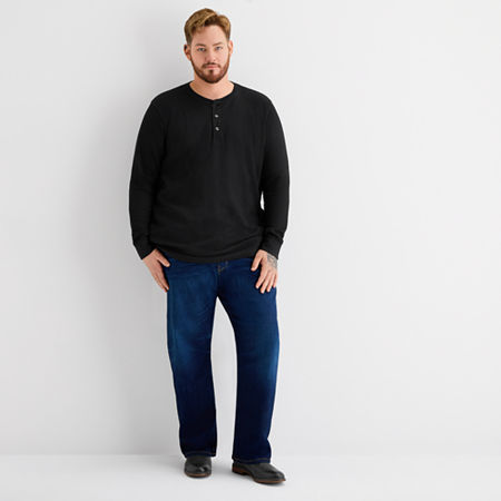 Click here for St. Johns Bay Waffle Mens Henley Neck Long Sleeve... prices