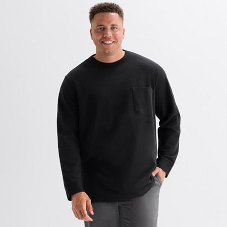Click here for St. Johns Bay Sueded Mens Crew Neck Long Sleeve Bi... prices