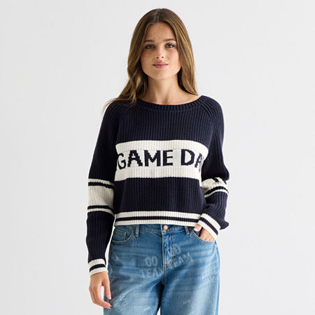 Click here for Arizona Juniors Womens Crew Neck Long Sleeve Pullo... prices