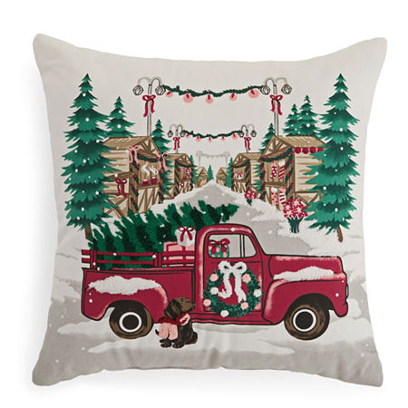 Click here for North Pole Trading Co. Truck Dog Square Throw Pill... prices