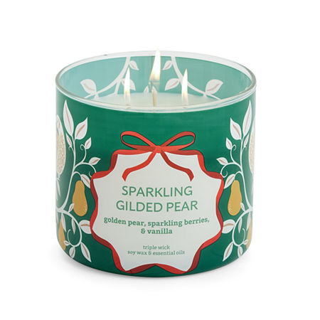 Click here for Distant Lands Sparkling Guilded Pear 3-Wick Scente... prices