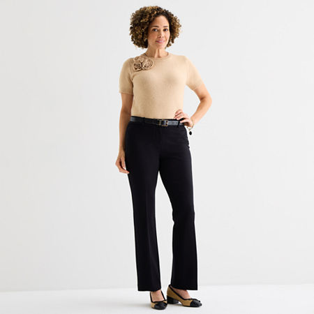 Liz Claiborne Audra Womens Straight Trouser  8  Black