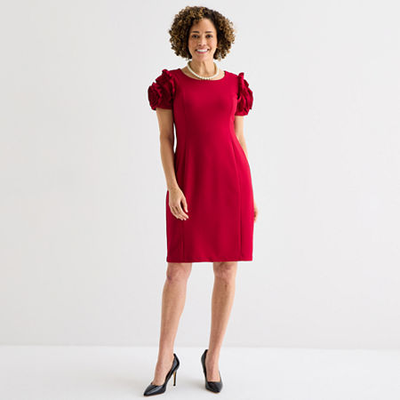 Click here for Liz Claiborne Womens Short Sleeve Midi Sheath Dres... prices
